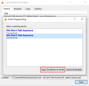 How to edit Audio or Video Metadata Tags in VLC media player