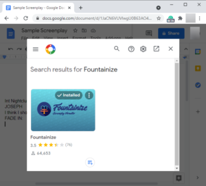 How to write a Screenplay in Google Docs