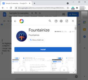 How to write a Screenplay in Google Docs