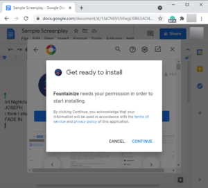 How to write a Screenplay in Google Docs