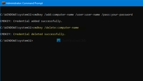 Manage Credentials From Credential Manager Using Cmd