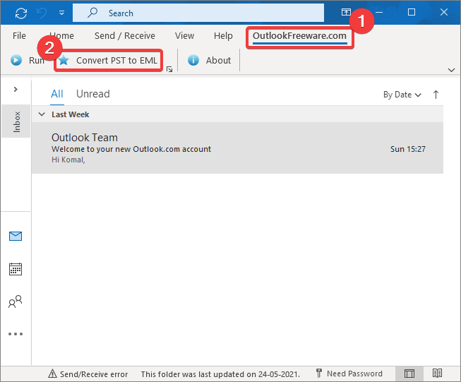 How to convert PST to EML in Windows 11