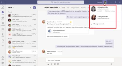 How to use Personal Features in Microsoft Teams