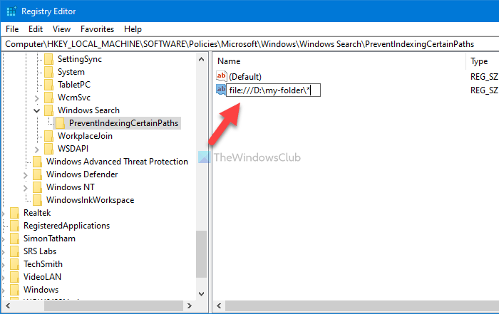 Prevent users from indexing Specific Paths in Search Index in Windows Prevent users from indexing Specific Paths in Search Index in Windows
