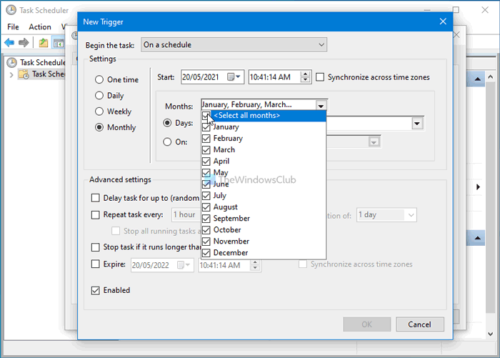 How to schedule ForFiles command on Shared Network drive