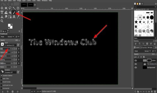 How to add Neon Glow effect Text in GIMP