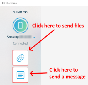 Share files between Phone and PC using HP QuickDrop