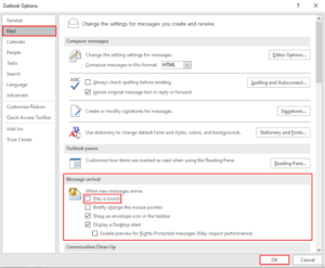 How to Turn Sound Effects On and Off in Outlook