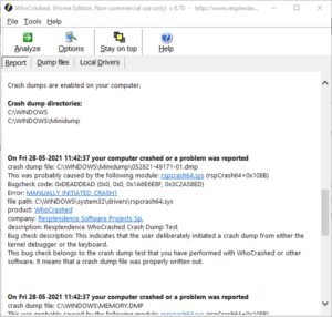 Best Free Crash Dump Analyzer software for Windows 11