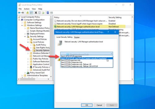 How to change LAN Manager Authentication Level in Windows 11