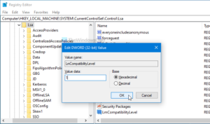 How to change LAN Manager Authentication Level in Windows 11