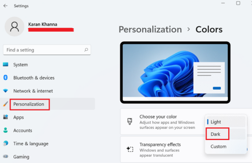 5 ways to change Theme in Windows 11