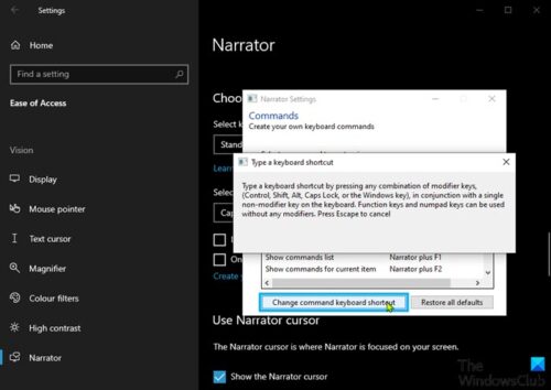 How to configure Narrator settings on Windows 11/10 computer
