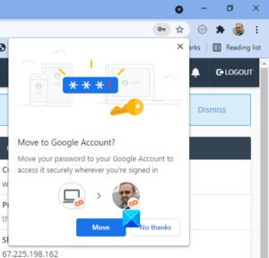 Disable Sign in with Google or Move to Google Account nag in Chrome