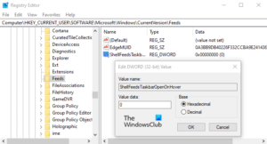 Enable or Disable Open News and Interests on Hover in Windows