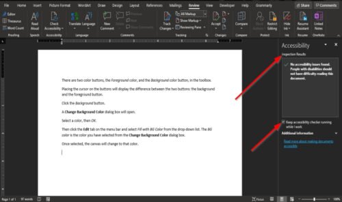 How to use the Accessibility Checker in Microsoft Office
