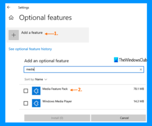 Can’t install Windows Media Feature Pack on Windows 10