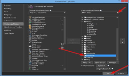 How to insert a drop-down menu in PowerPoint