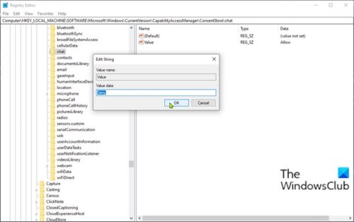 Prevent Apps from accessing Texts or Messages in Windows 11