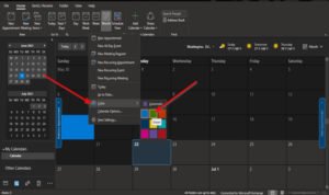 How to change the Background Color of the Calendar in Outlook