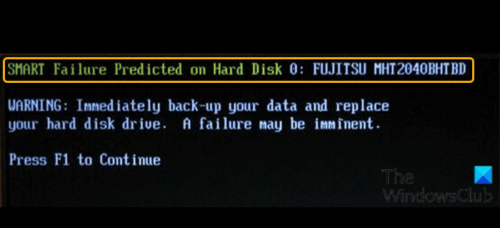 Fix SMART Failure Predicted on Hard Disk error message at boot