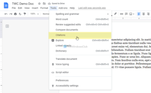 How to add Citations and References in Google Docs