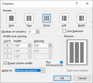 How to create Newspaper-style multiple columns in Word