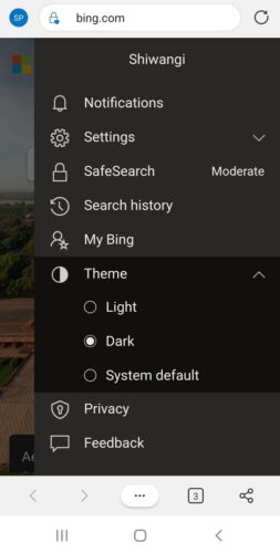 Change Edge browser themes, background and appearance