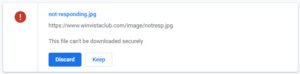 Download is in progress says Chrome; But nothing is downloading