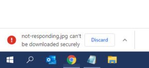 Download is in progress says Chrome; But nothing is downloading