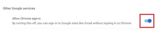 How to turn off Auto sign-in in Chrome browser
