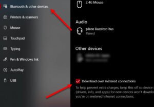 Setup incomplete because of a metered connection error on PC