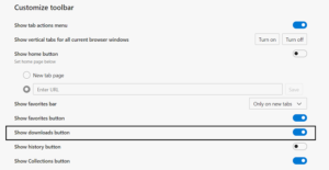 Always show the Download button in Chrome, Edge and Firefox