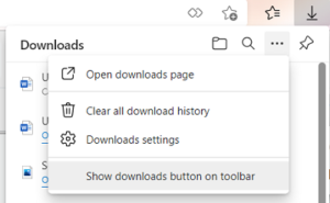 Always show the Download button in Chrome, Edge and Firefox