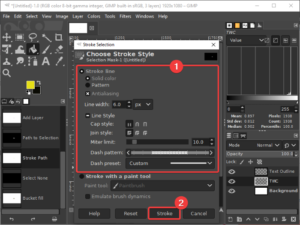 How to outline Text or add a Border to Text in GIMP