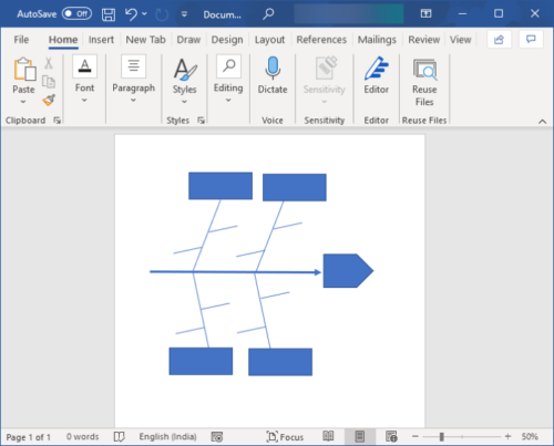 How to create a Fishbone Diagram in Word