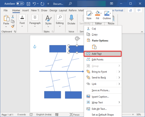 How to create a Fishbone Diagram in Word