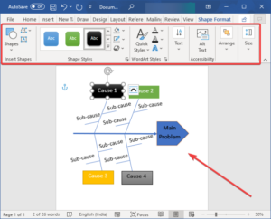 How to create a Fishbone Diagram in Word