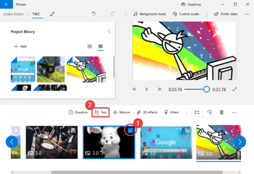 How to create a Lyrical Video using Photos Legacy app in Windows