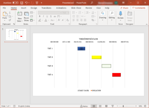 How to create a Gantt Chart in PowerPoint