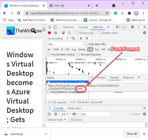 How to download a Font from a Website using Developer Tools