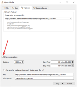 How to play RTSP Stream in VLC media player