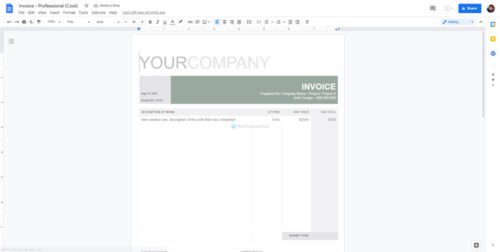 Best Invoice Templates for Google Docs for Freelancers, Small Business