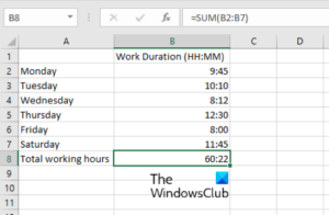 How to add or sum Time in Excel