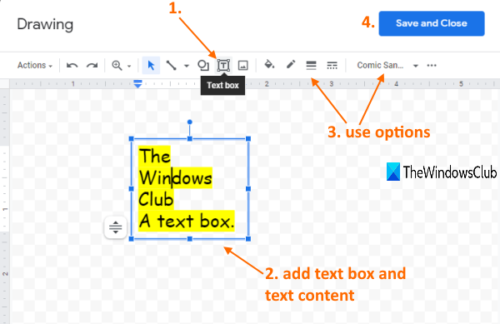 How to insert Text Box in Google Docs