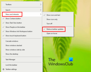 How to Reduce Taskbar Updates for News & Interests in Windows PC