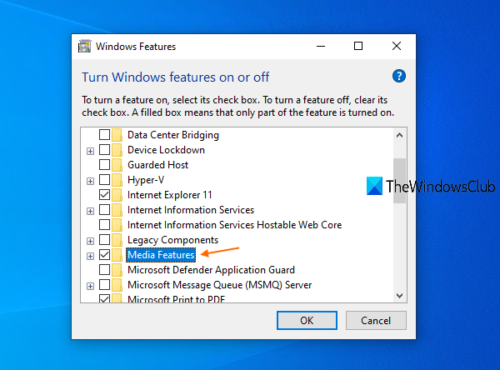 Can’t install Windows Media Feature Pack on Windows 10