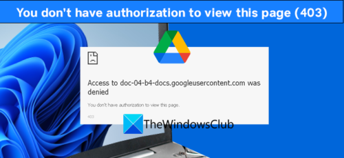 Google Drive You don’t have authorization error [Fix]
