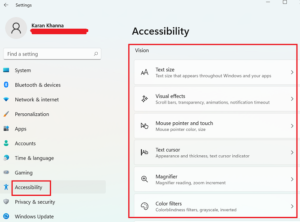 Windows 11 Accessibility Settings and Features