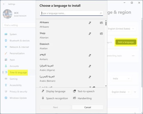 How to Install and Uninstall Languages in Windows 11/10